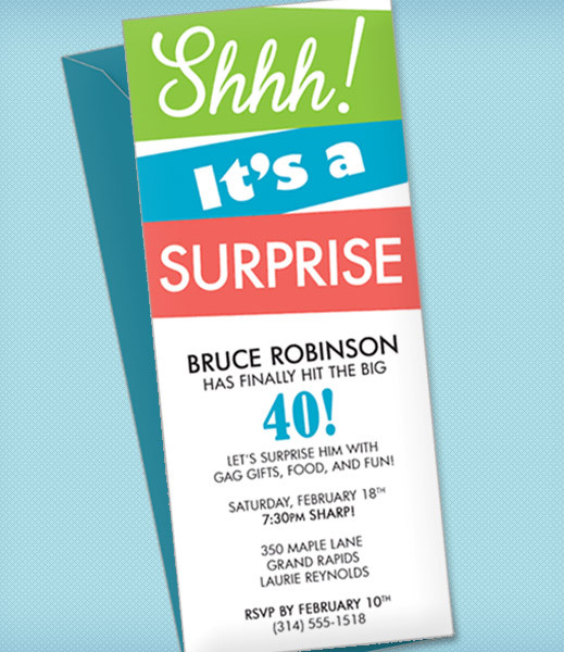 Surprise Party Invitation Template Download Print