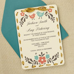 DIY Folksy Wedding Invitation & RSVP Card
