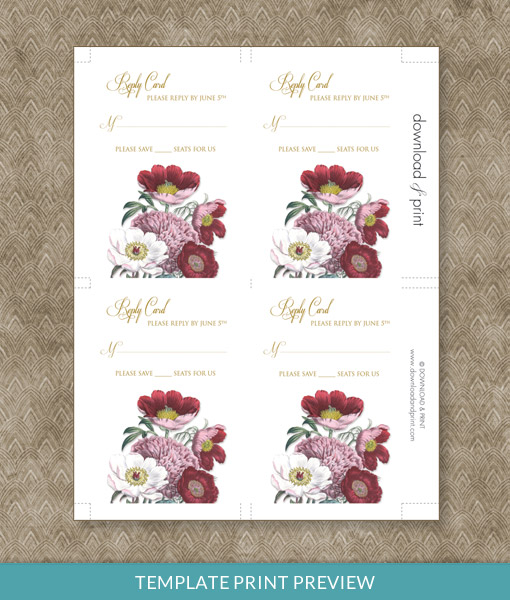 Printable Rsvp Templates Red