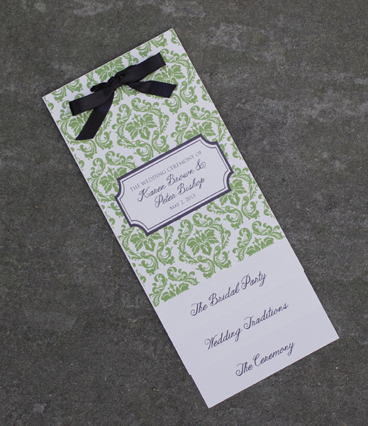 Program Template – Layered 4-Page Program with Damask Design – Download ...