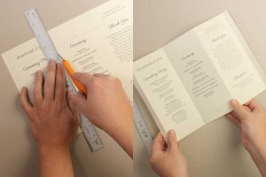 Accordian Fold DIY Wedding Program