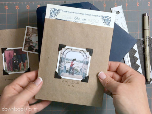 Album style DIY Photo Wedding Invitation