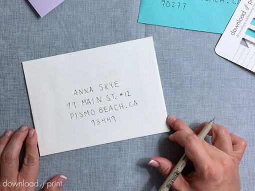 Free Printable Envelope Addressing Template