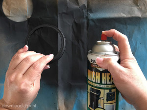 DIY Frosted Lantern Table Number