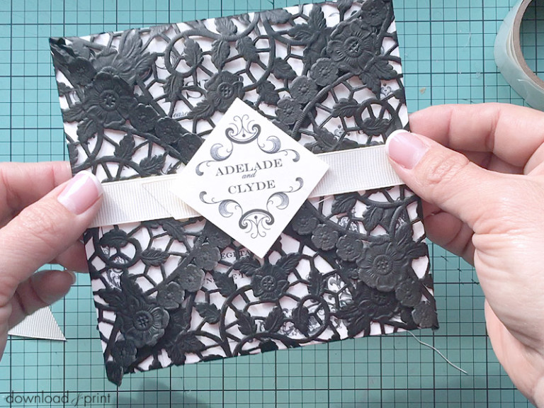 DIY Vintage Iron Wedding Invitation