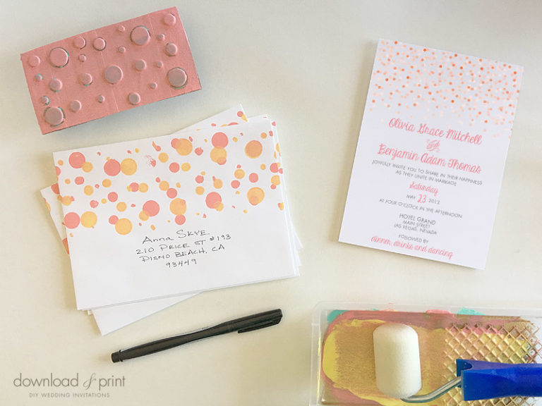 DIY Polka Dot Envelopes