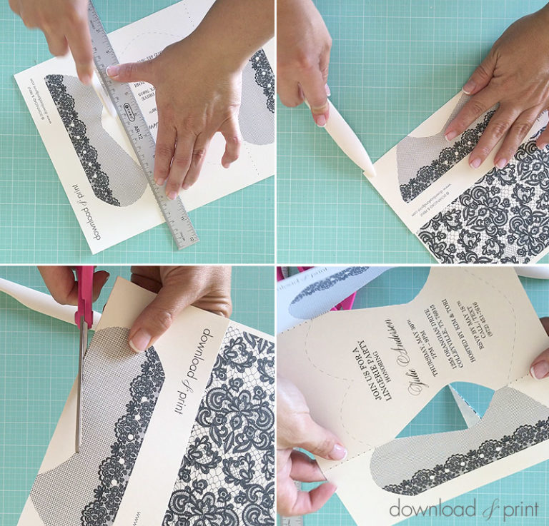 DIY Lace-Up Corset Invitation | Printable Template