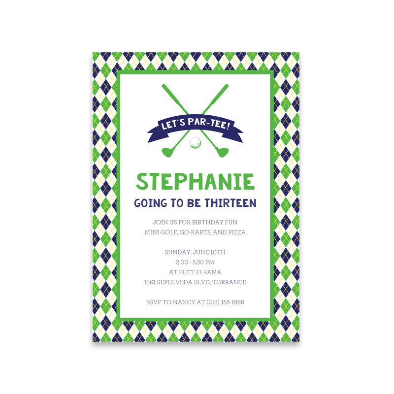 Mini Golf Invitations