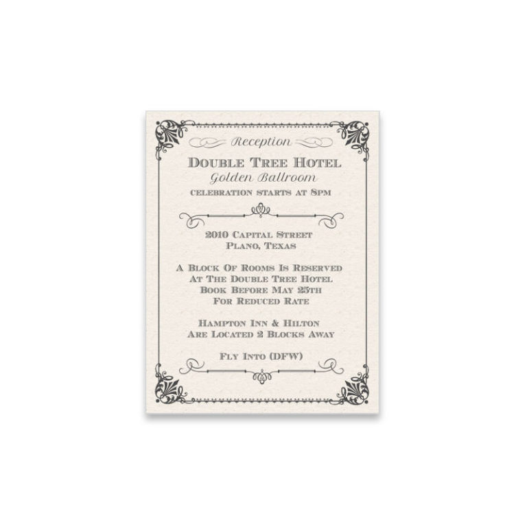 Ornate Vintage DIY Wedding Invitation Set | Download & Print