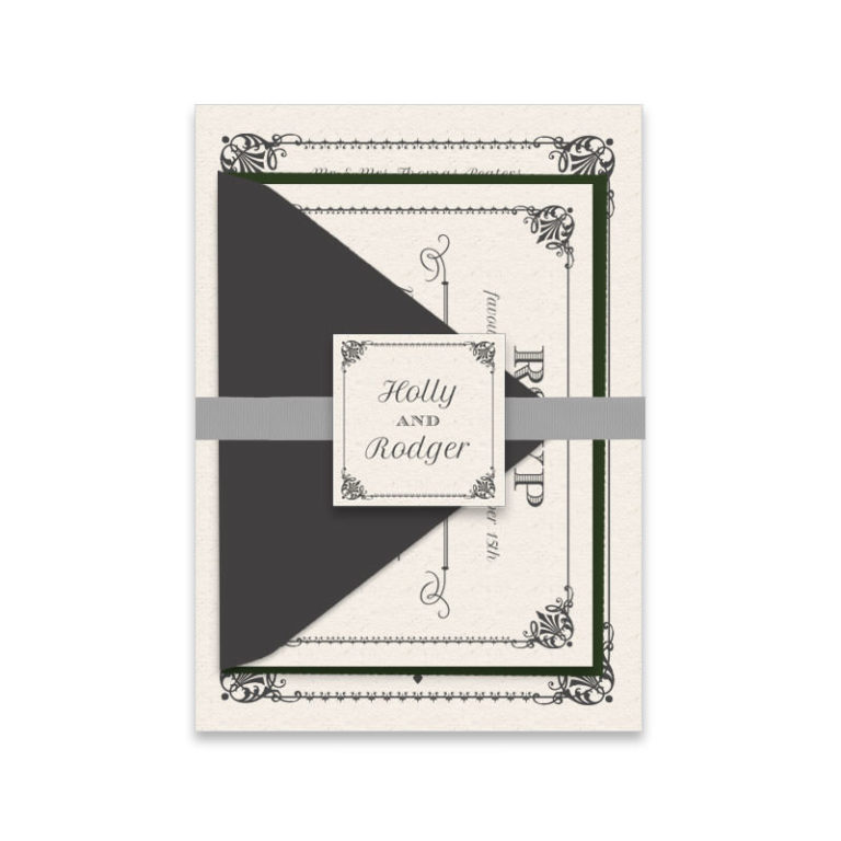 Ornate Vintage DIY Wedding Invitation Set | Download & Print