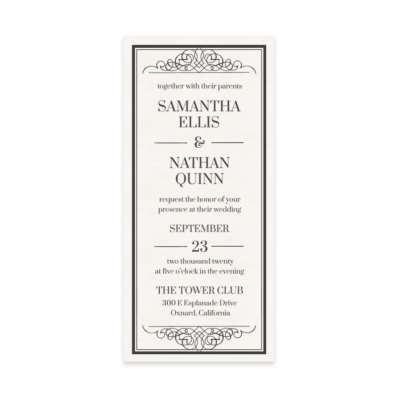 Formal Ink Quill Wedding Invitation | Download & Print