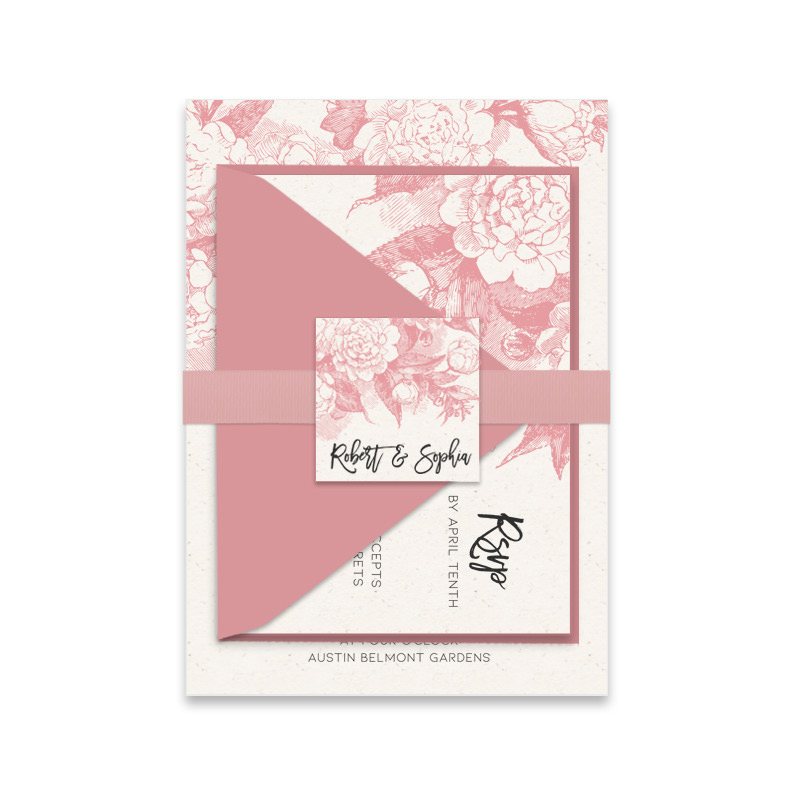 Rose DIY Wedding Invitation Set | Download & Print