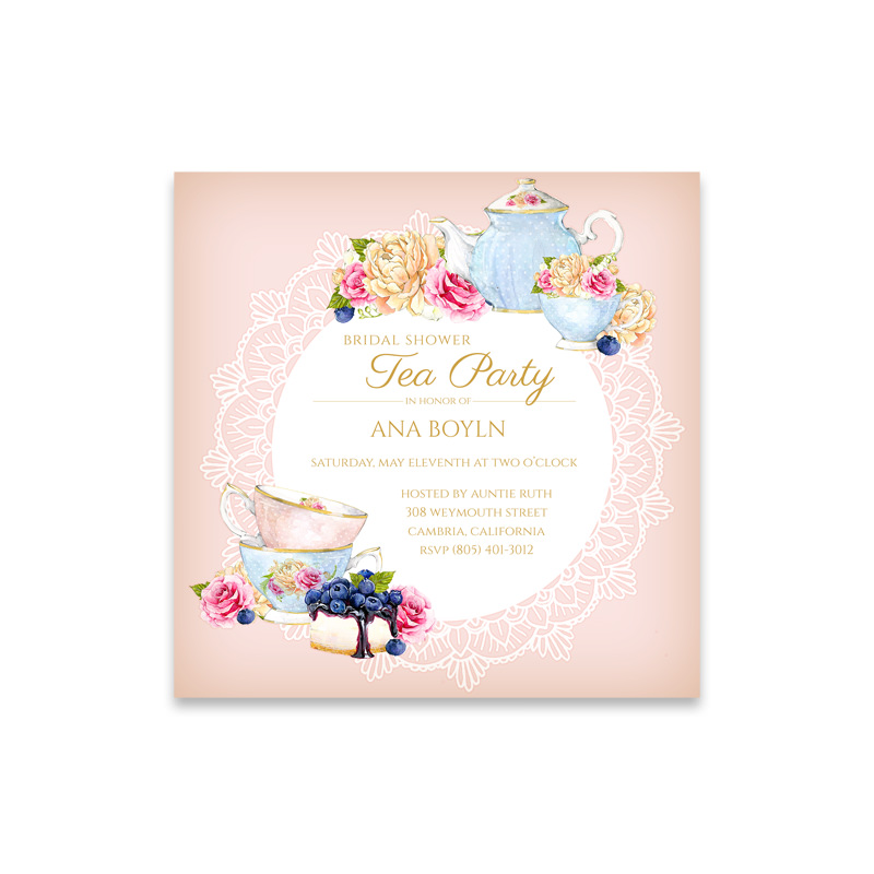 Garden Tea Party Invitations
