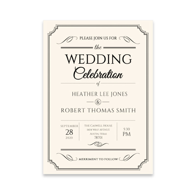 Vintage Playbill Wedding Templates by Download & Print | Download & Print
