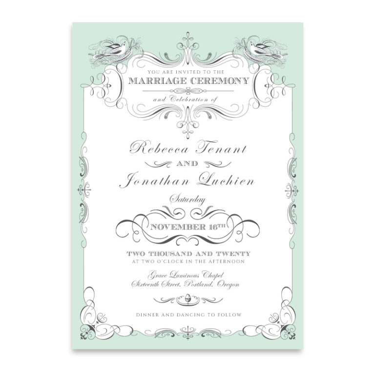 Vintage Victorian Wedding Invitation | Download & Print
