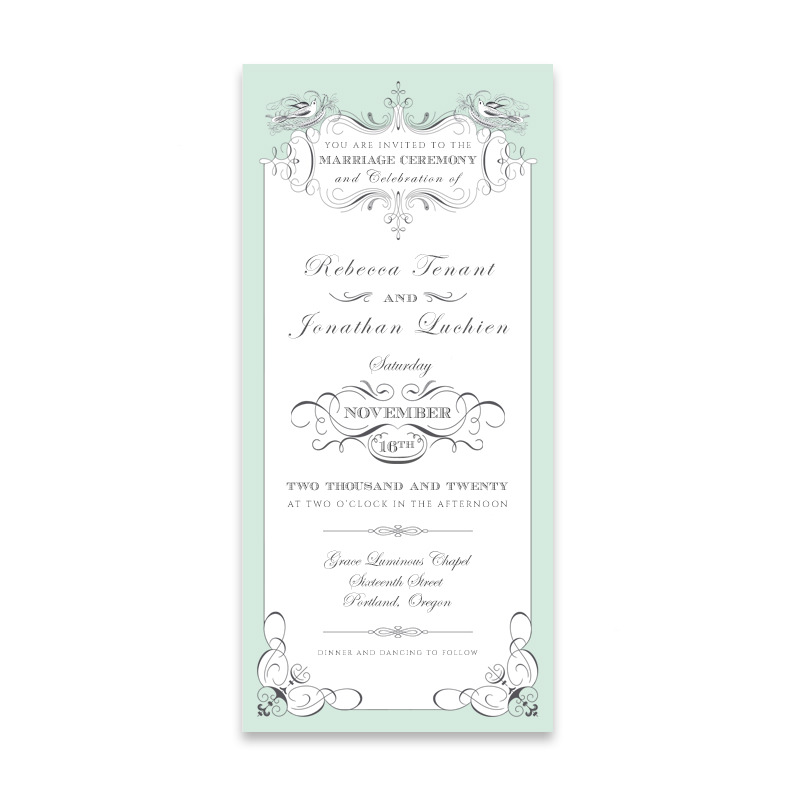 Vintage Victorian Wedding Invitation | Download & Print