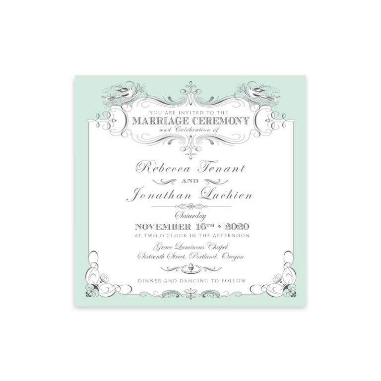 Vintage Victorian Wedding Invitation | Download & Print