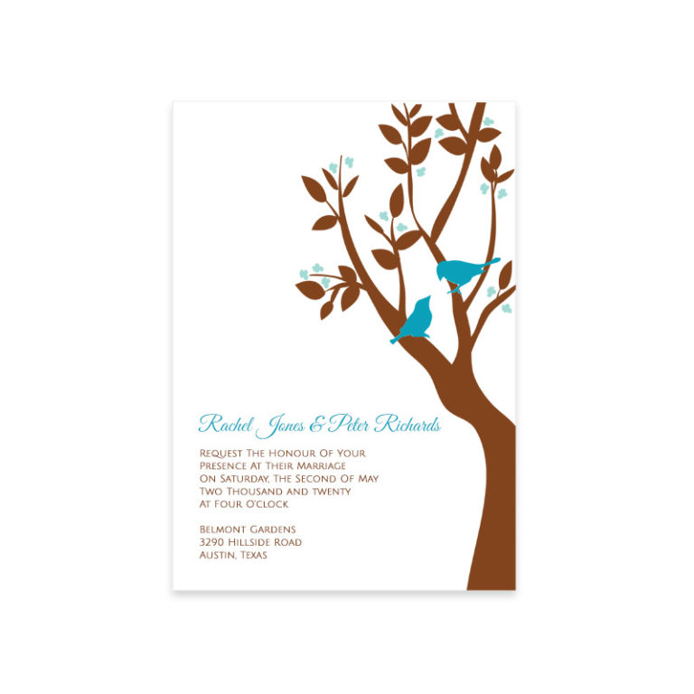 Love Birds DIY Wedding Invitations | Download & Print