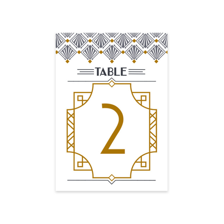 Art Deco Table Number | Download & Print