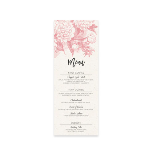 Rose Menu | Download & Print
