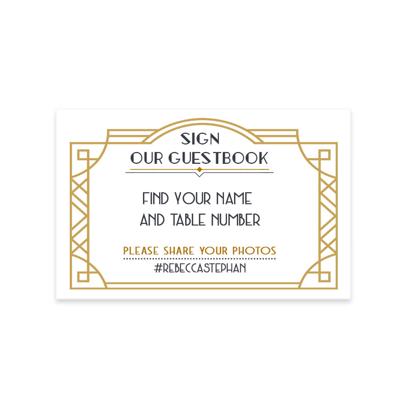 Art Deco Wedding Sign | Download & Print