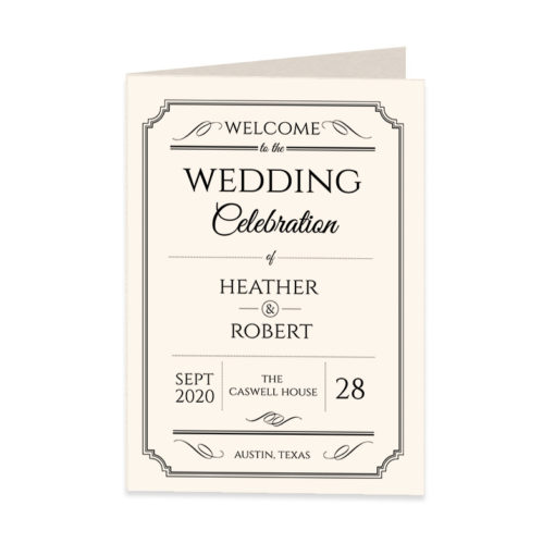 Vintage Playbill Wedding Templates by Download & Print | Download & Print