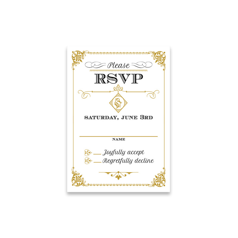 Ornate Vintage Wedding 4-Page Program Booklet Template
