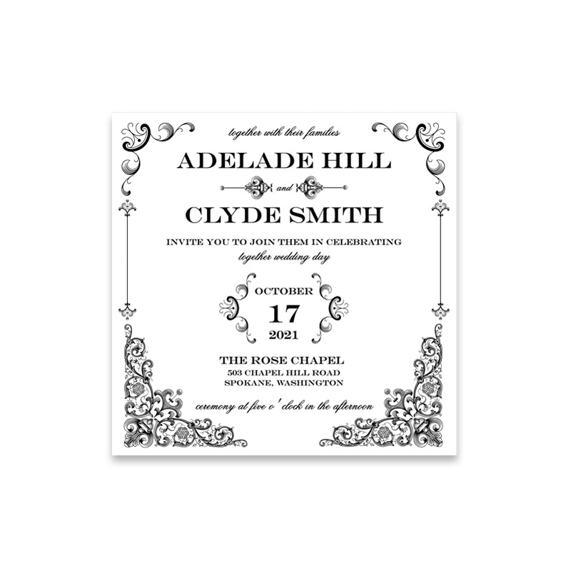 Diy Vintage Iron Wedding Invitation Template